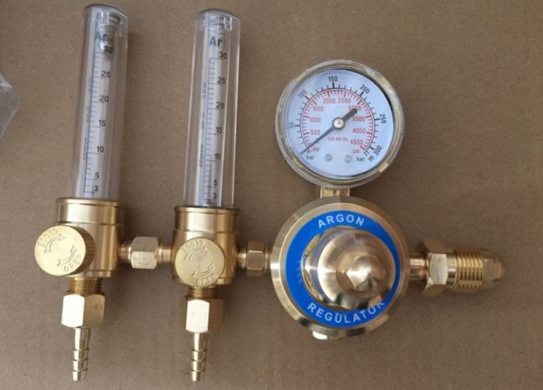 Argon Regulator with Dual Flowmeter - Perfect Oasis Metals LLC